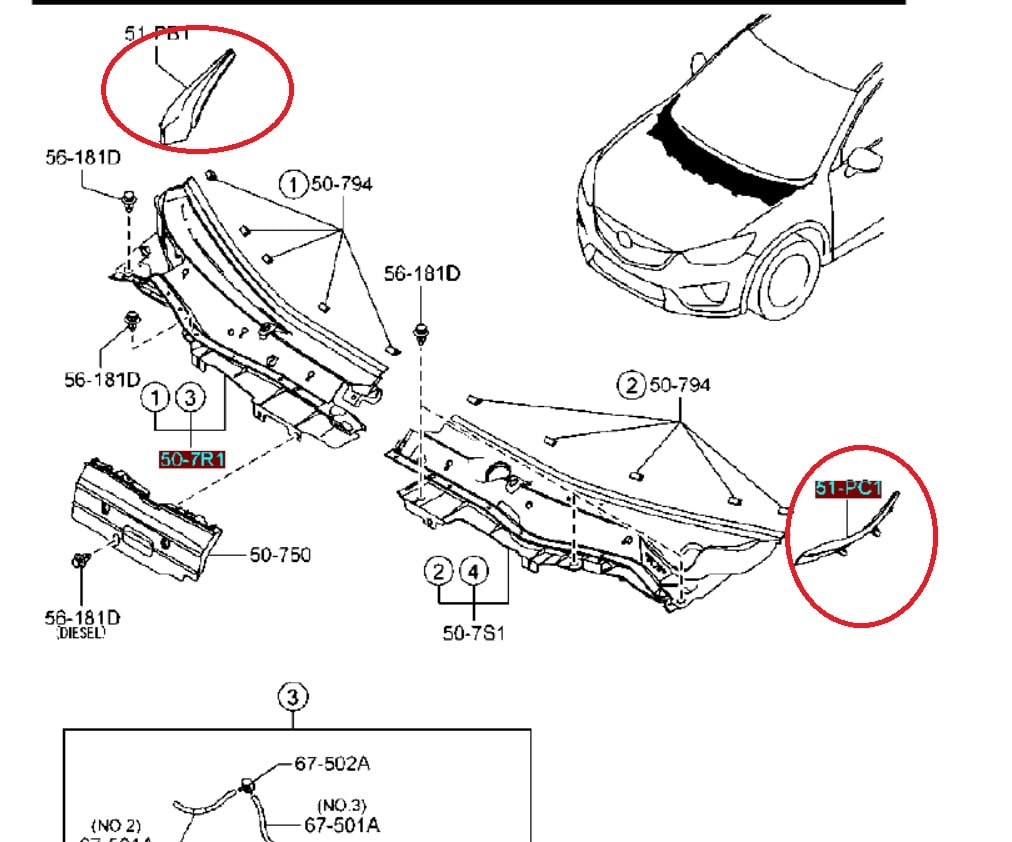 ốp nhựa chân kính chắn gió mazda cx5 2013-2017