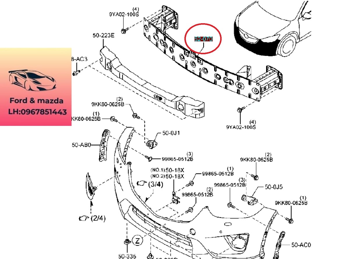 xương bắt cản trước mazda cx5 2013-2022