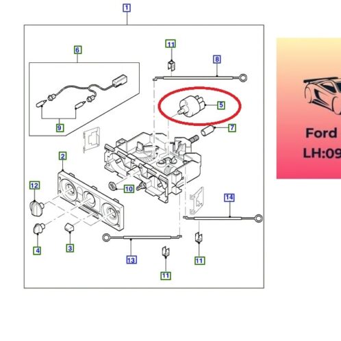 Công tắc điều chỉnh điều hòa ford ranger everest 2002-2014